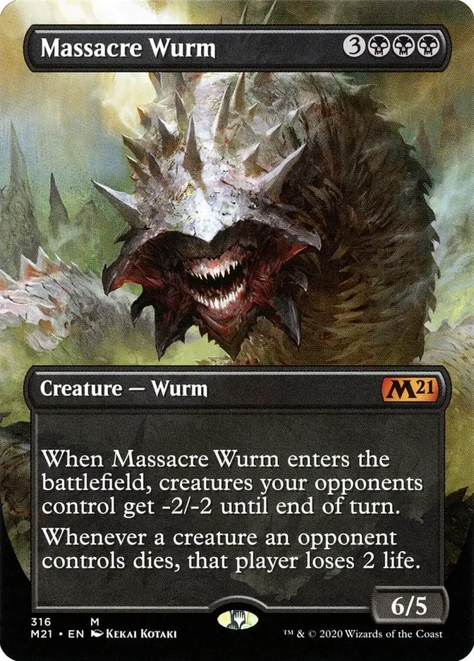 Massacre Wurm • Creature — Phyrexian Wurm (Core Set 2021) - MTG Assist