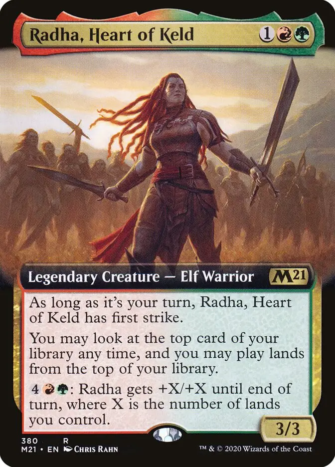 Radha, Heart of Keld • Legendary Creature — Elf Warrior (Core Set 2021 ...