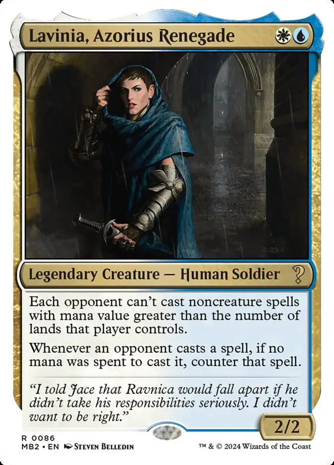 Lavinia, Azorius Renegade • Legendary Creature — Human Soldier (Mystery ...
