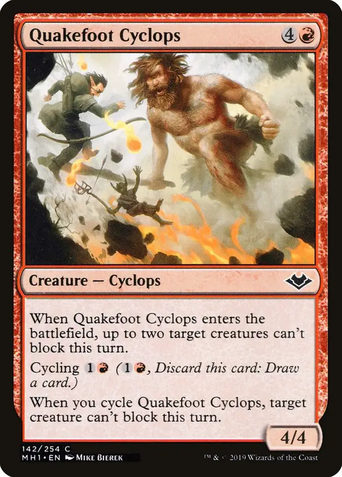 Quakefoot Cyclops • Creature — Cyclops (Modern Horizons) - MTG Assist