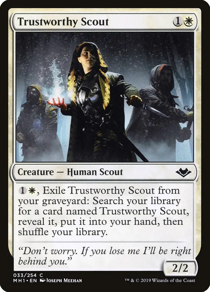 Trustworthy Scout • Creature — Human Scout (Modern Horizons) - MTG Assist