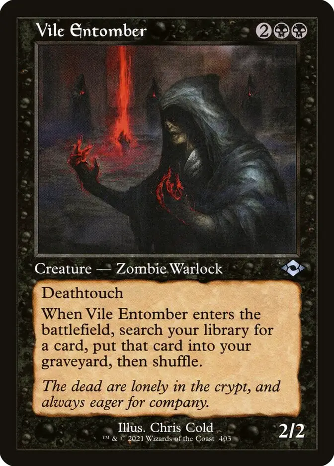 Vile Entomber • Creature — Zombie Warlock (Modern Horizons 2) - MTG Assist
