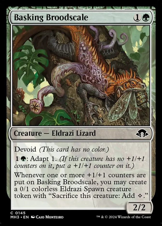 Basking Broodscale • Creature — Eldrazi Lizard (Modern Horizons 3 ...
