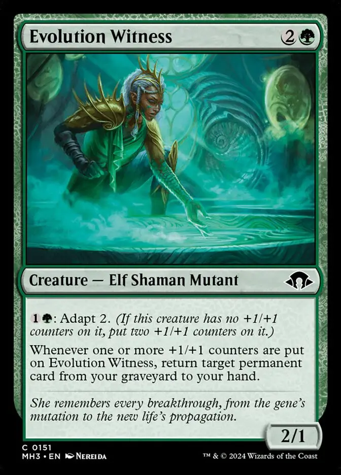 Evolution Witness • Creature — Elf Shaman Mutant (Modern Horizons 3 ...