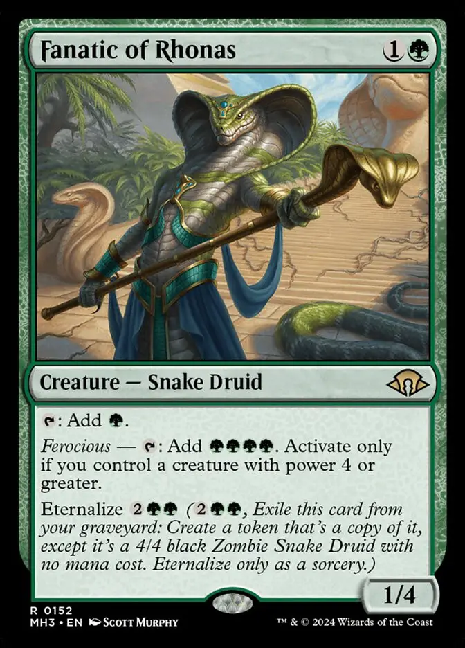 Fanatic of Rhonas • Creature — Snake Druid (Modern Horizons 3) - MTG Assist