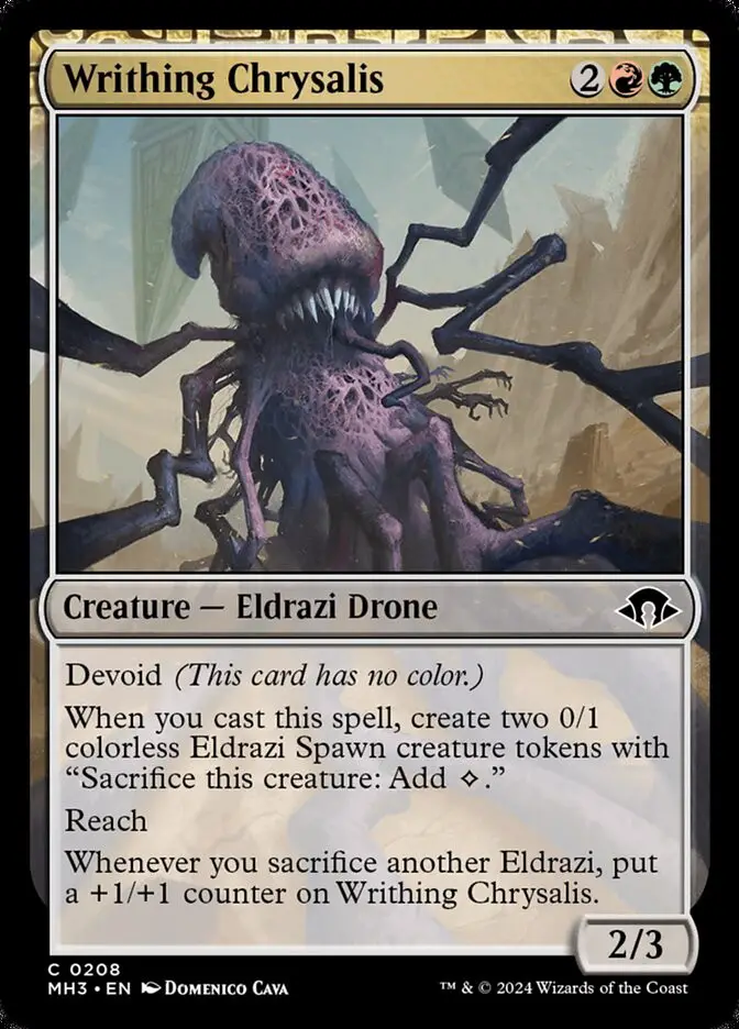 Writhing Chrysalis • Creature — Eldrazi Drone (Modern Horizons 3) - MTG ...
