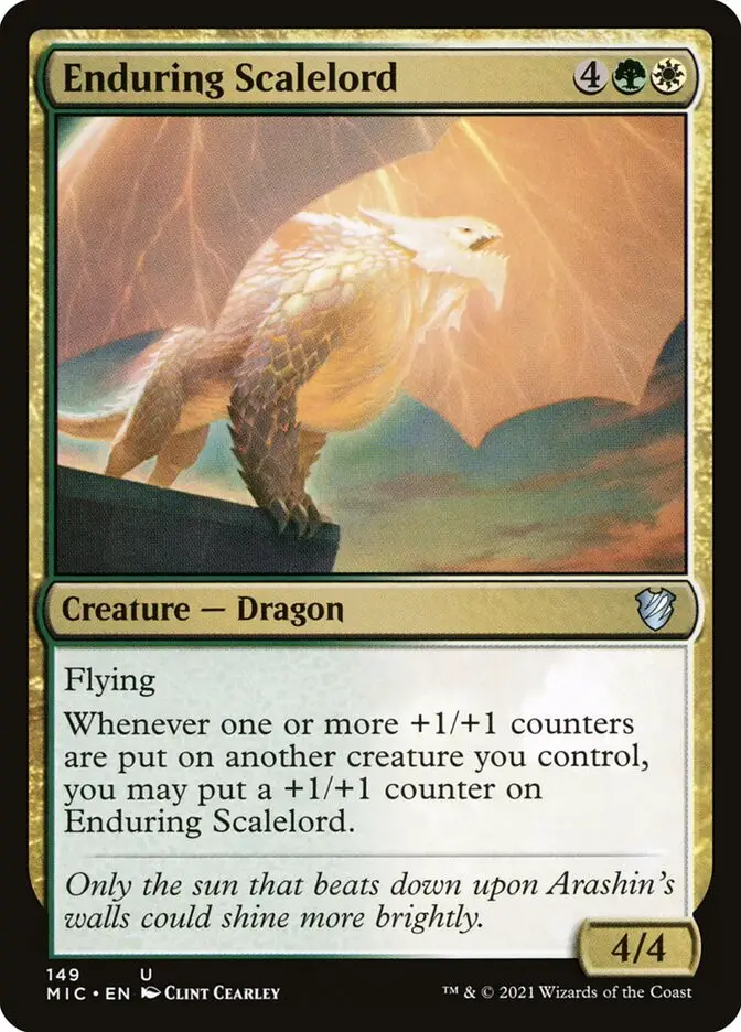 Enduring Scalelord • Creature — Dragon (Midnight Hunt Commander) - MTG ...