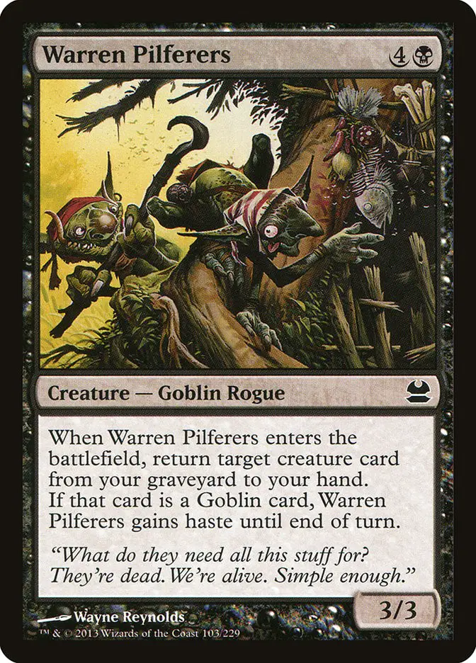 Warren Pilferers • Creature — Goblin Rogue (Modern Masters) - MTG Assist
