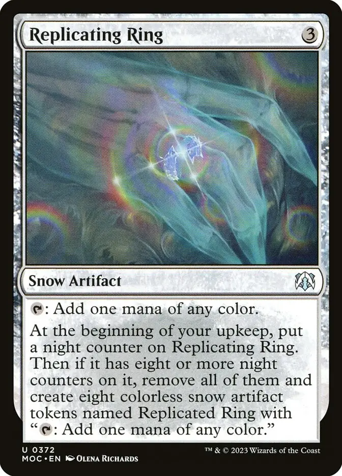 Replicating Ring • Snow Artifact (March of the Machine Commander) - MTG ...