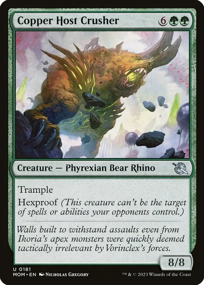 Copper Host Crusher • Creature — Phyrexian Bear Rhino (March of the ...