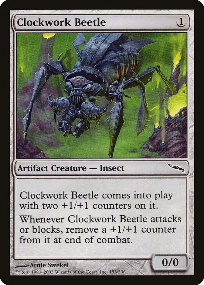 Clockwork Beetle • Artifact Creature — Insect (Mirrodin) - MTG Assist