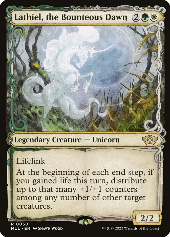 Lathiel, the Bounteous Dawn • Legendary Creature — Unicorn (Multiverse ...