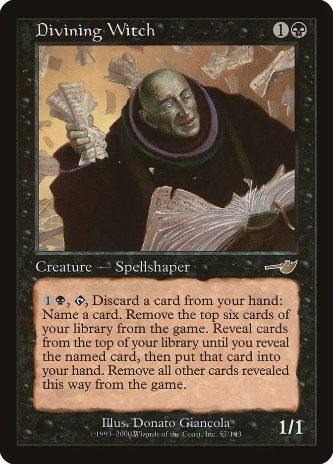 Divining Witch • Creature — Human Spellshaper (Nemesis) - MTG Assist