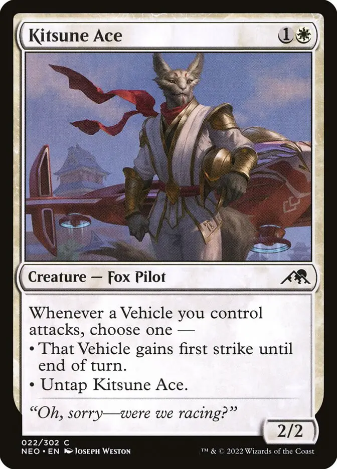 Kitsune Ace • Creature — Fox Pilot (Kamigawa: Neon Dynasty) - MTG Assist