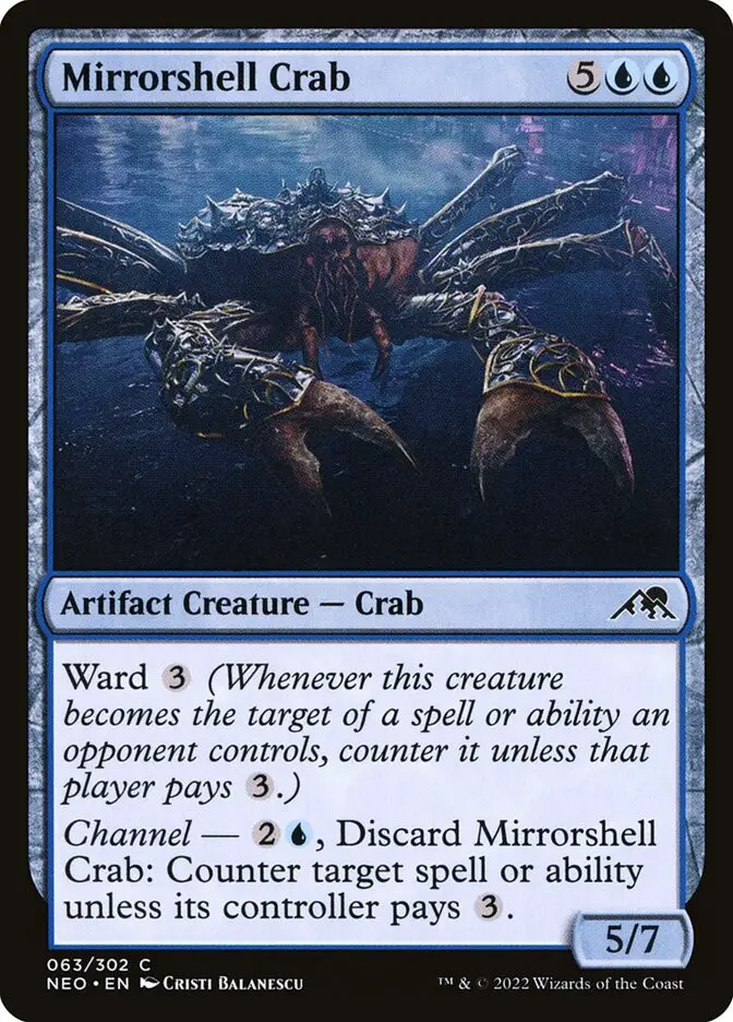 Mirrorshell Crab • Artifact Creature — Crab (Kamigawa: Neon Dynasty ...