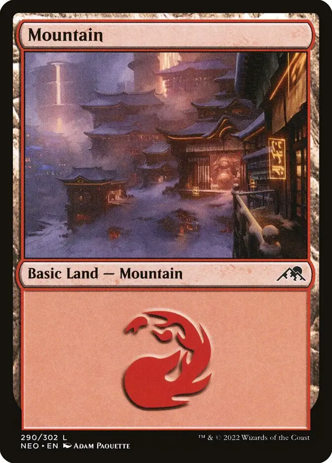Mountain • Basic Land — Mountain (Kamigawa: Neon Dynasty) - MTG Assist