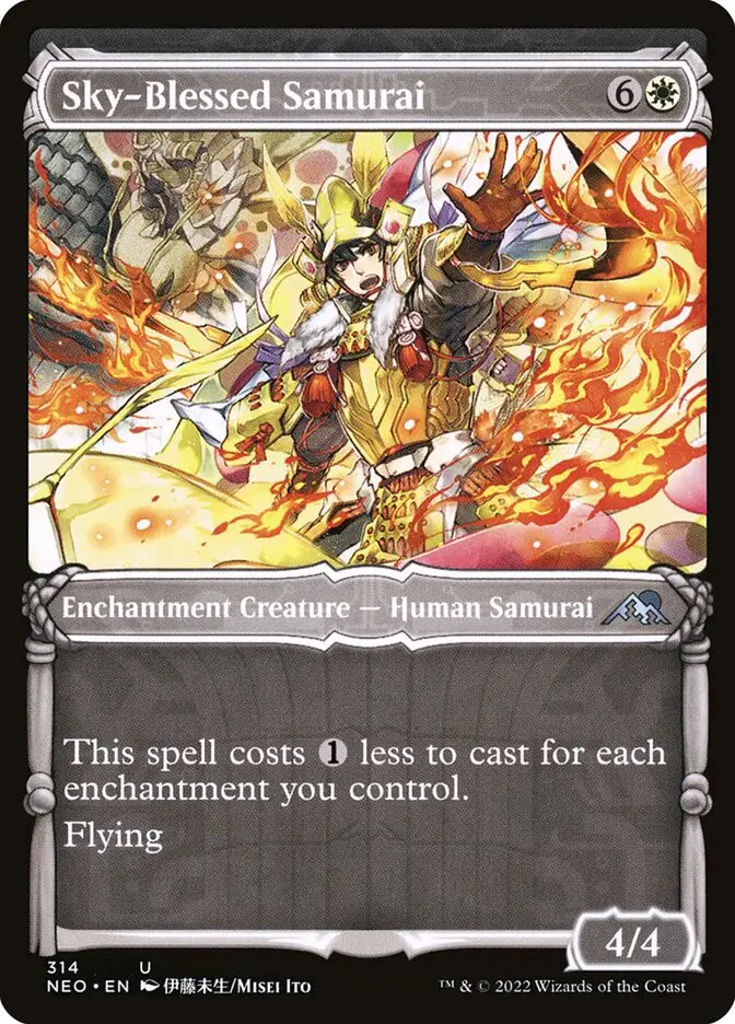 Sky-Blessed Samurai • Enchantment Creature — Human Samurai (Kamigawa ...