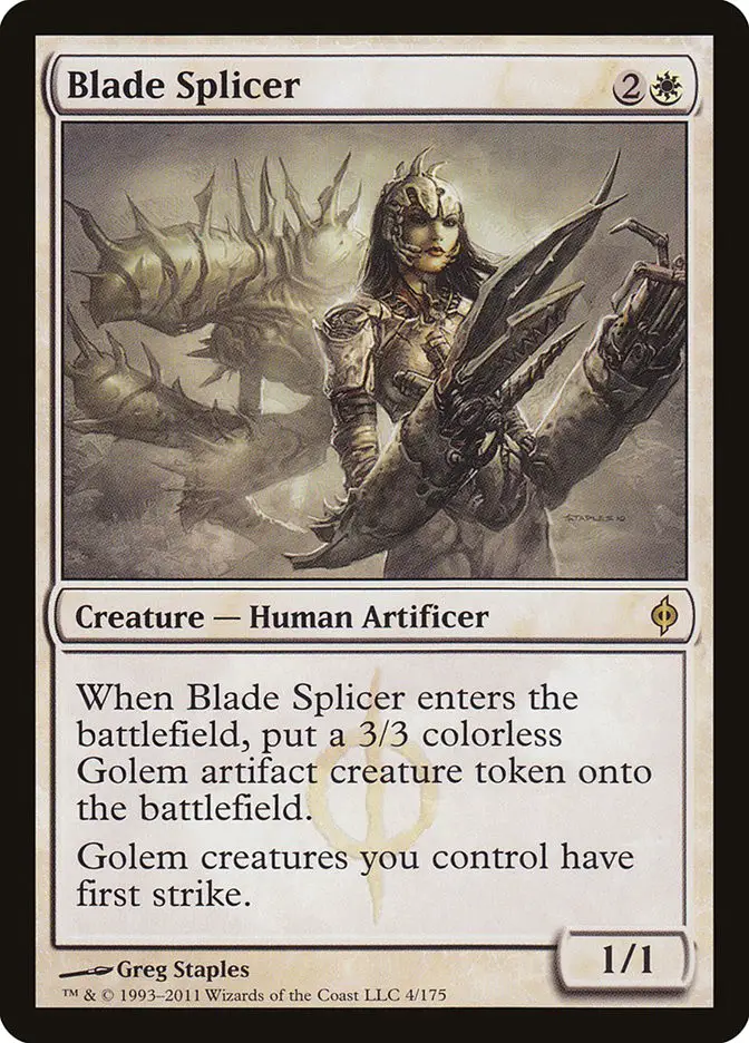 Blade Splicer • Creature — Phyrexian Human Artificer (New Phyrexia ...