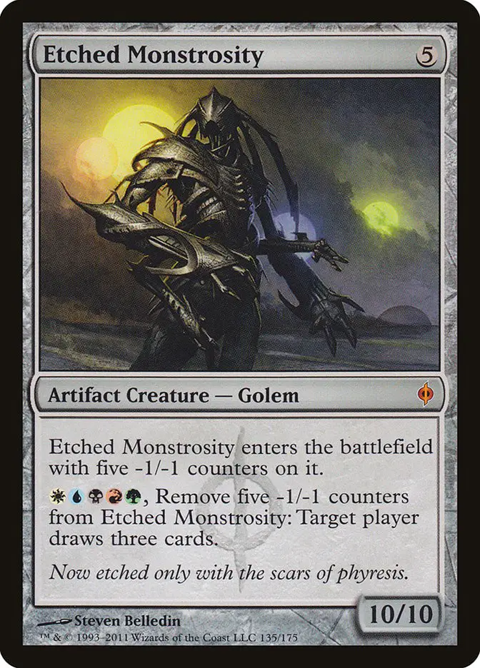 Etched Monstrosity • Artifact Creature — Phyrexian Golem (New Phyrexia ...
