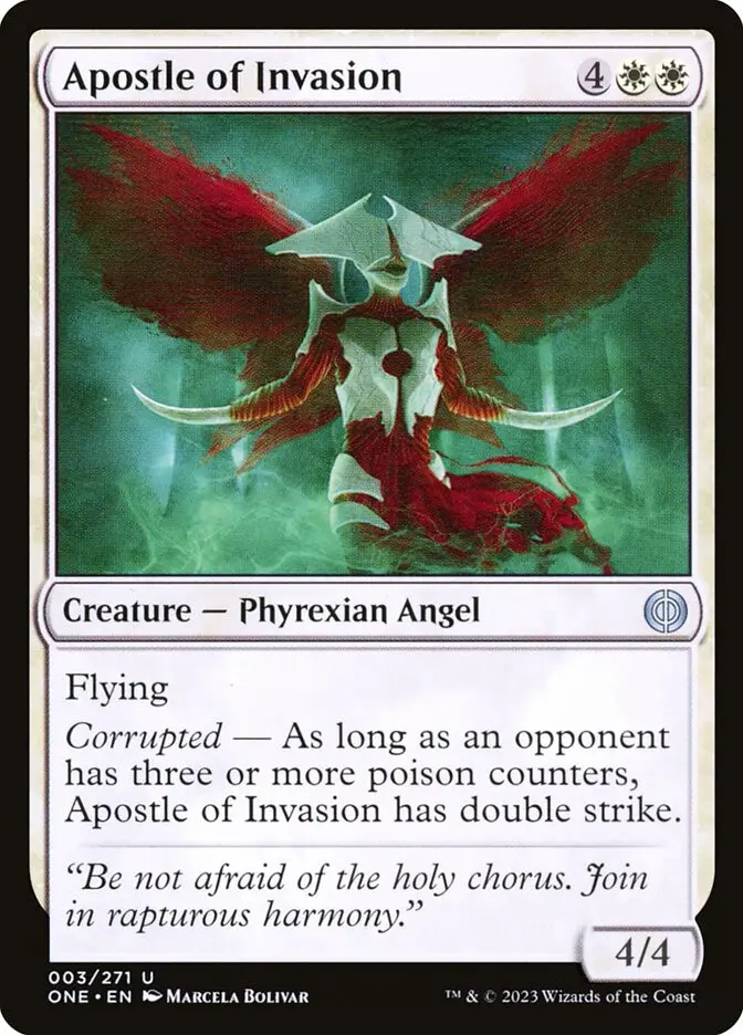 Apostle of Invasion • Creature — Phyrexian Angel (Phyrexia: All Will Be ...