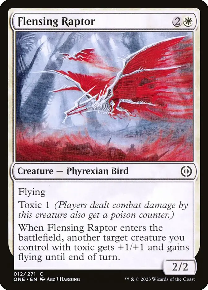 Flensing Raptor • Creature — Phyrexian Bird (Phyrexia: All Will Be One ...