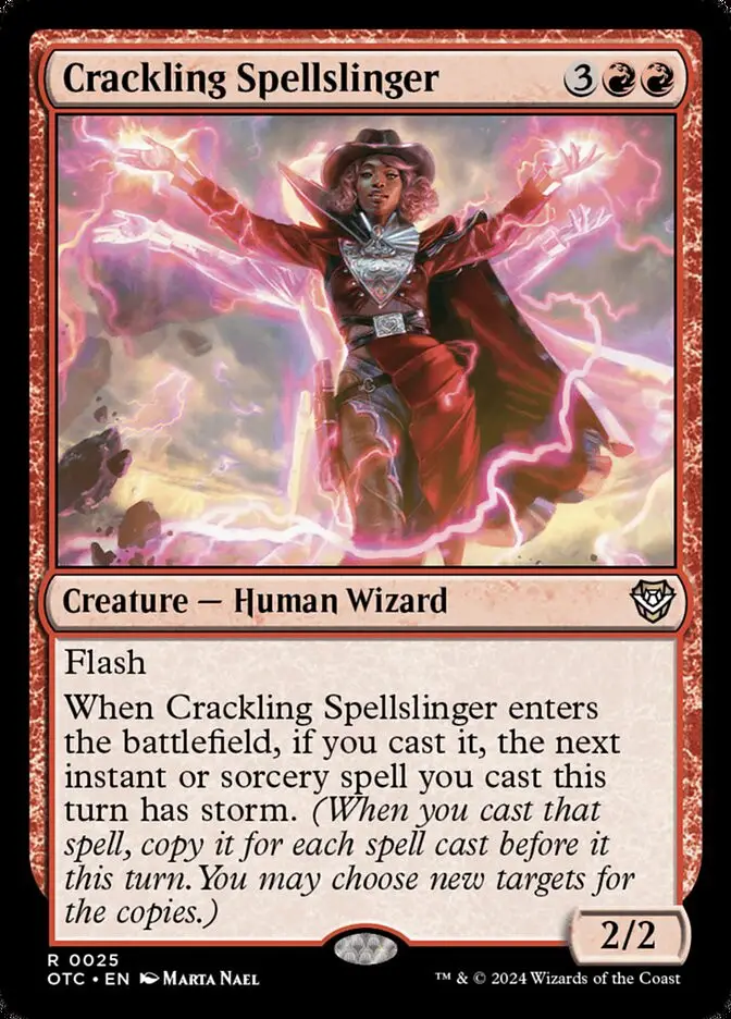 Crackling Spellslinger • Creature — Human Wizard (Outlaws of Thunder ...