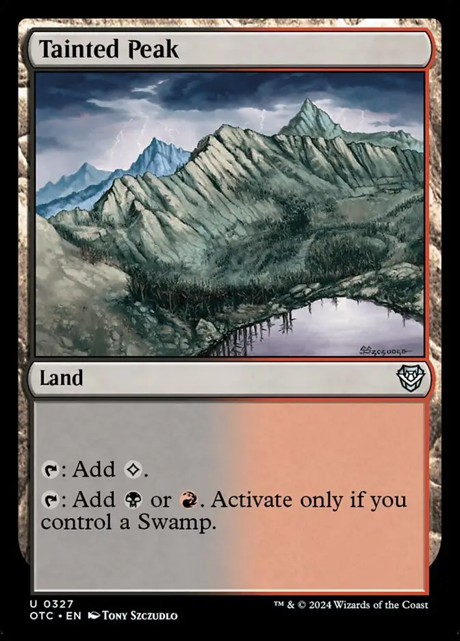 Tainted Peak • Land (Outlaws of Thunder Junction Commander) - MTG Assist