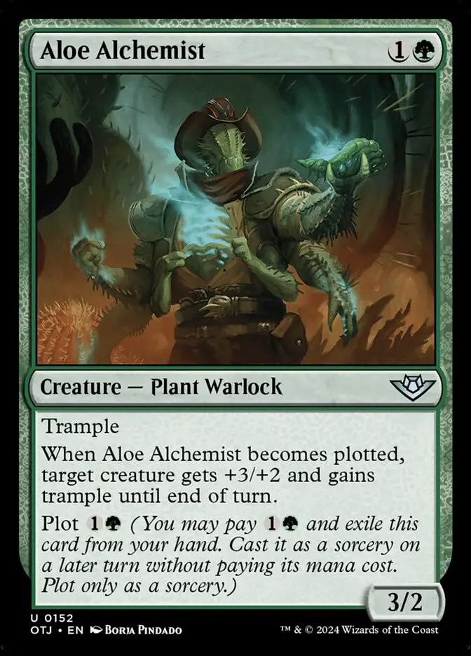 Aloe Alchemist • Creature — Plant Warlock (Outlaws of Thunder Junction ...