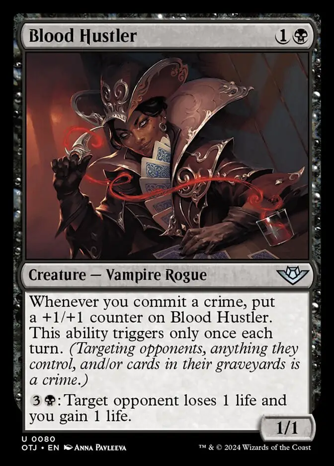 Blood Hustler • Creature — Vampire Rogue (Outlaws of Thunder Junction ...