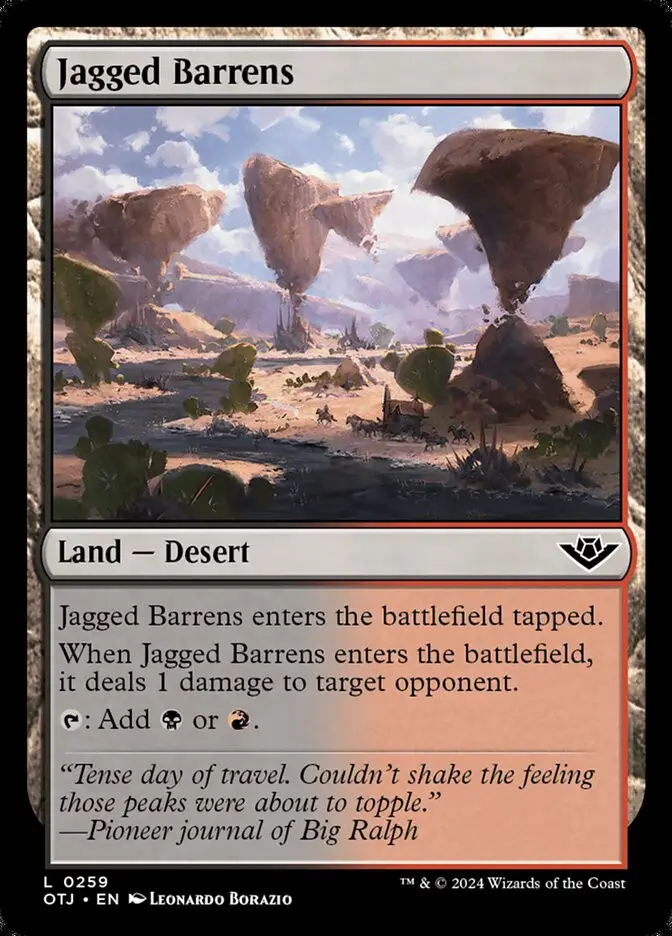 Jagged Barrens • Land — Desert (Outlaws of Thunder Junction) - MTG Assist