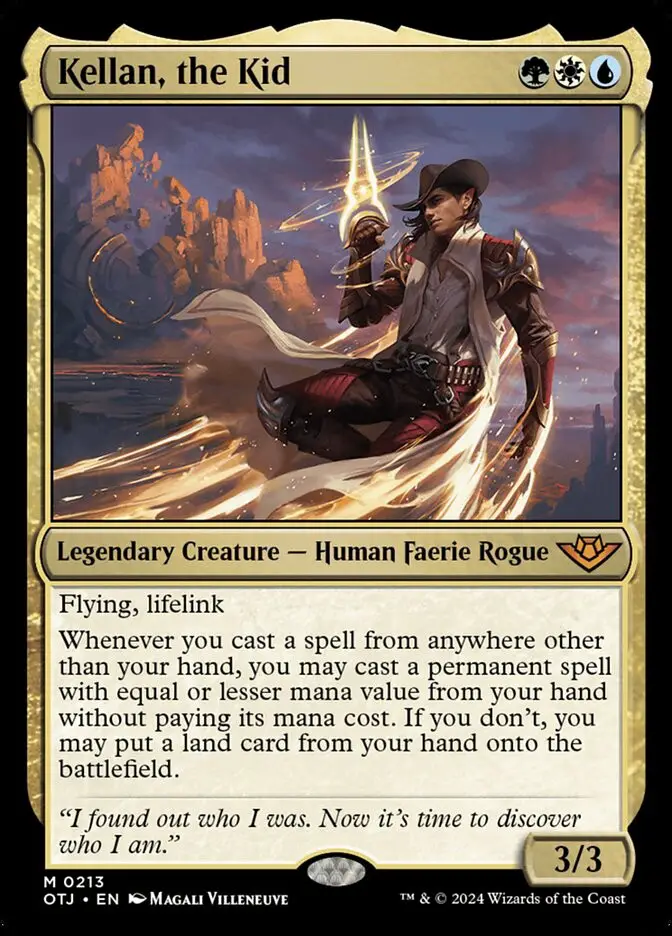 Kellan, the Kid • Legendary Creature — Human Faerie Rogue (Outlaws of Thunder Junction) - MTG Assist