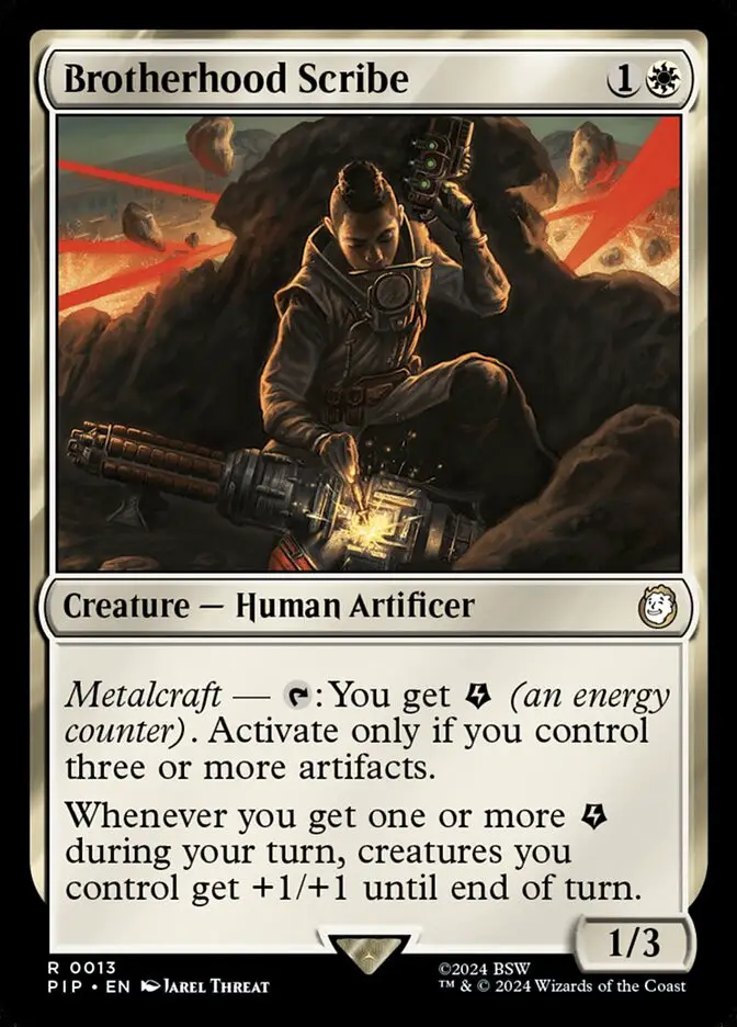 Brotherhood Scribe • Creature — Human Artificer (Fallout) - MTG Assist