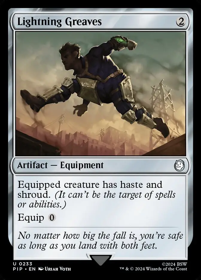 Lightning Greaves • Artifact — Equipment (Fallout) - MTG Assist