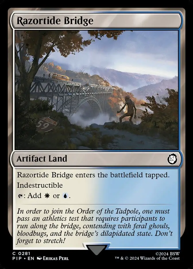 Razortide Bridge • Artifact Land (Fallout) - MTG Assist