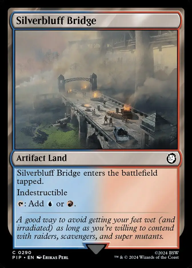 Silverbluff Bridge • Artifact Land (Fallout) - MTG Assist