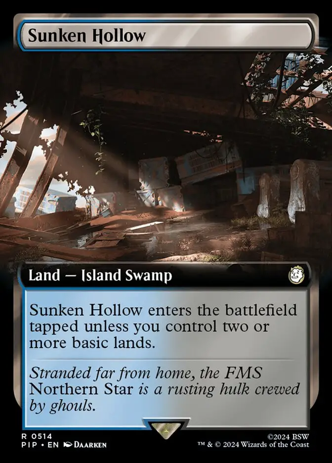 Sunken Hollow • Land — Island Swamp (Fallout) - MTG Assist