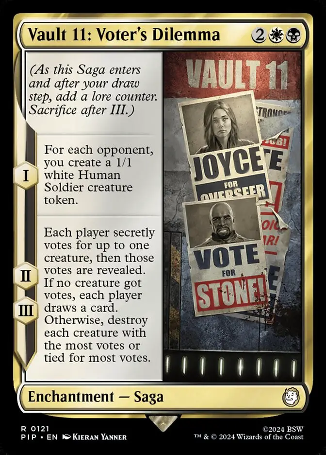 Vault 11: Voter's Dilemma • Enchantment — Saga (Fallout) - MTG Assist