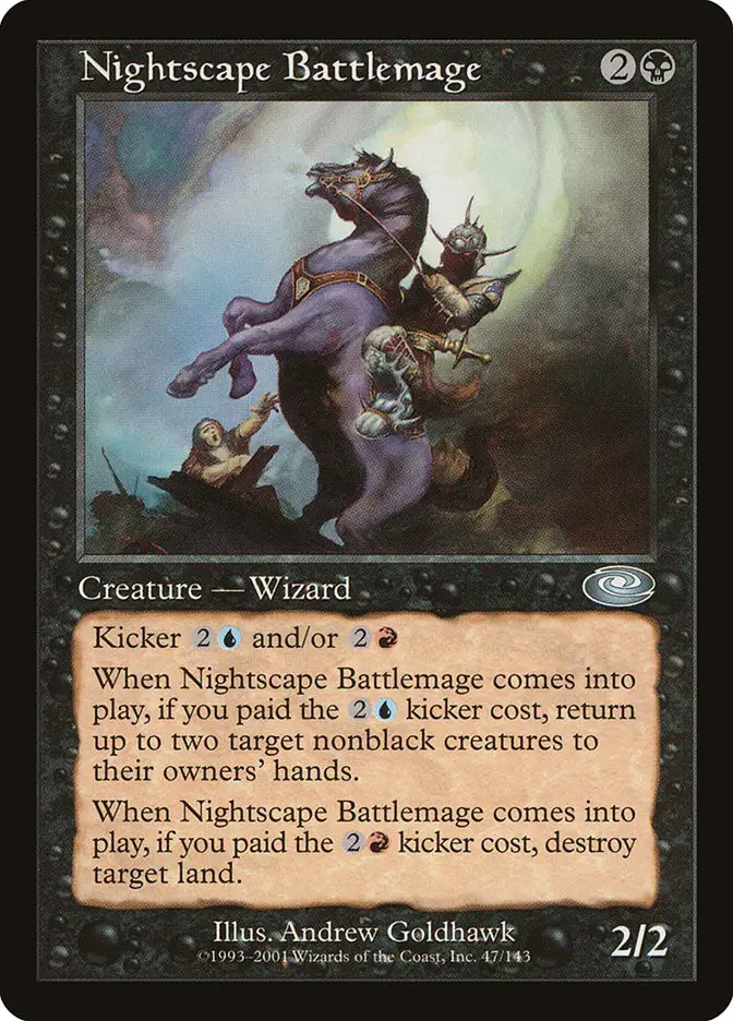 Nightscape Battlemage • Creature — Zombie Wizard (Planeshift) - MTG Assist