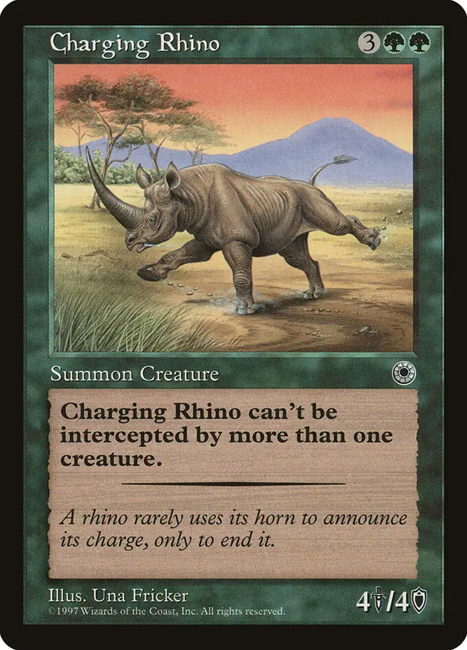 Charging Rhino • Creature — Rhino (Portal) - MTG Assist