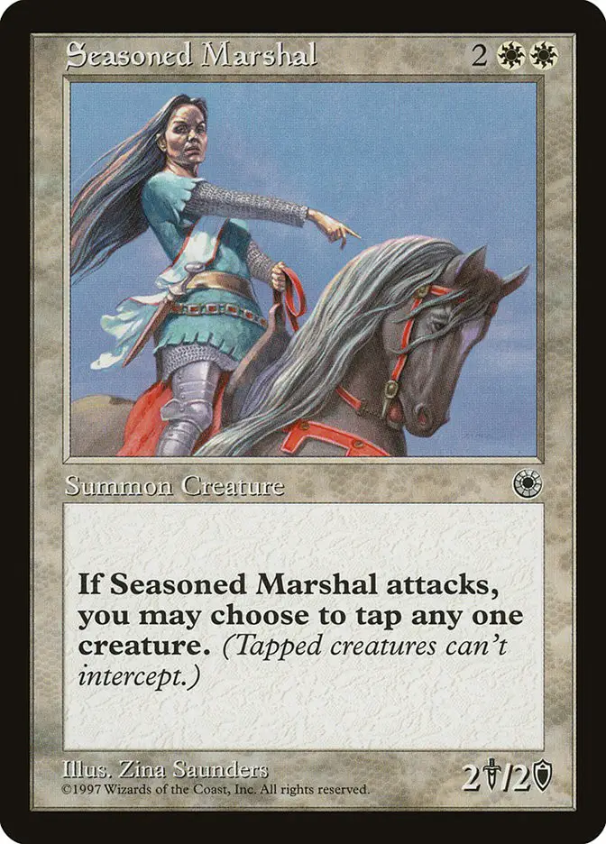 Seasoned Marshal • Creature — Human Soldier (Portal) - MTG Assist