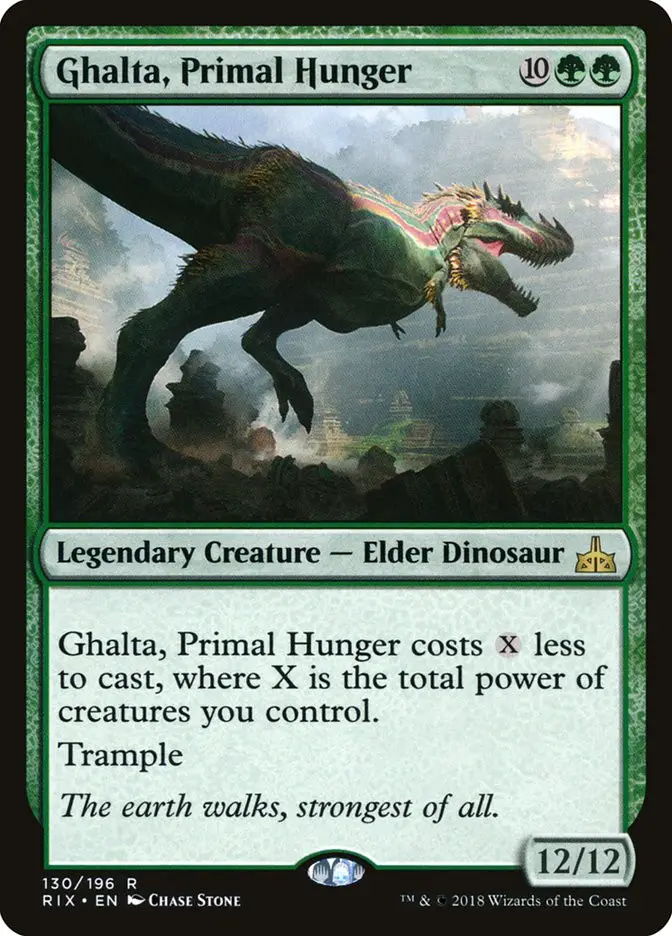 Ghalta, Primal Hunger • Legendary Creature — Elder Dinosaur (Rivals of ...