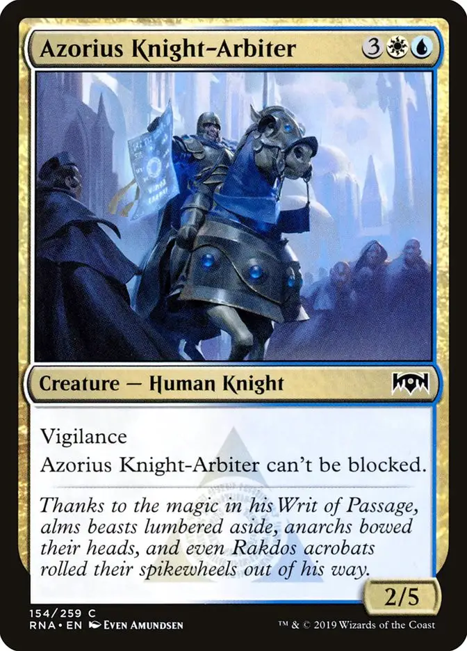 Azorius Knight-Arbiter • Creature — Human Knight (Ravnica Allegiance ...