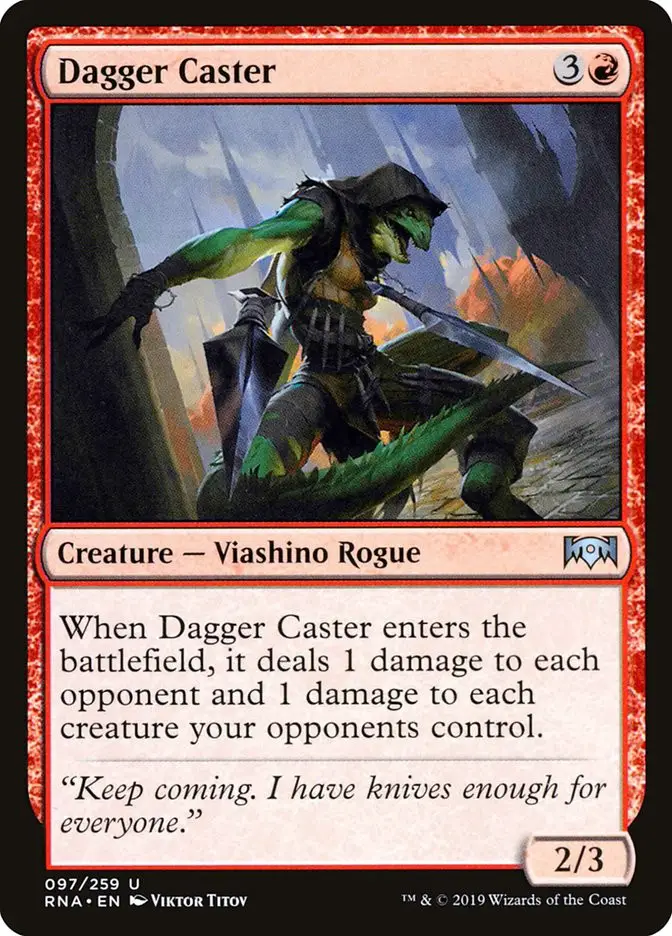 Dagger Caster • Creature — Lizard Rogue (Ravnica Allegiance) - MTG Assist