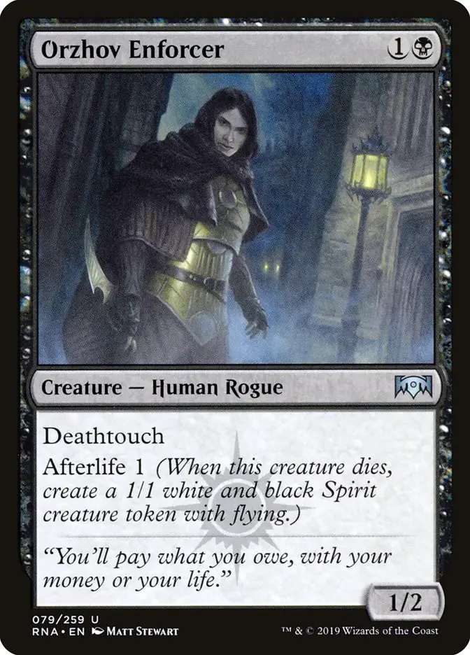 Orzhov Enforcer • Creature — Human Rogue (Ravnica Allegiance) - MTG Assist