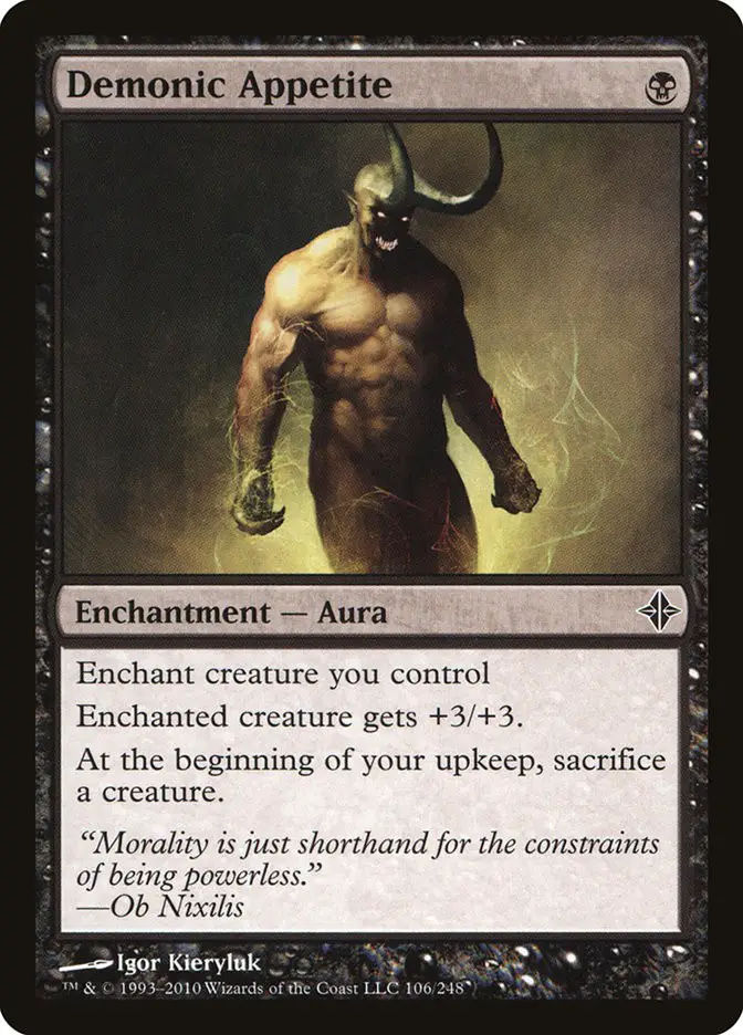 Demonic Appetite • Enchantment — Aura (Rise of the Eldrazi) - MTG Assist
