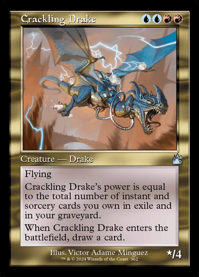 Crackling Drake • Creature — Drake (Ravnica Remastered) - MTG Assist