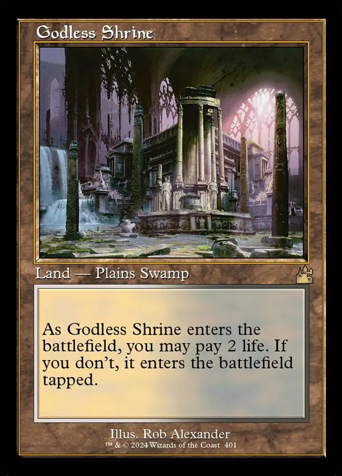 Godless Shrine • Land — Plains Swamp (Ravnica Remastered) - MTG Assist
