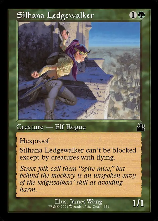 Silhana Ledgewalker • Creature — Elf Rogue (Ravnica Remastered) - MTG ...