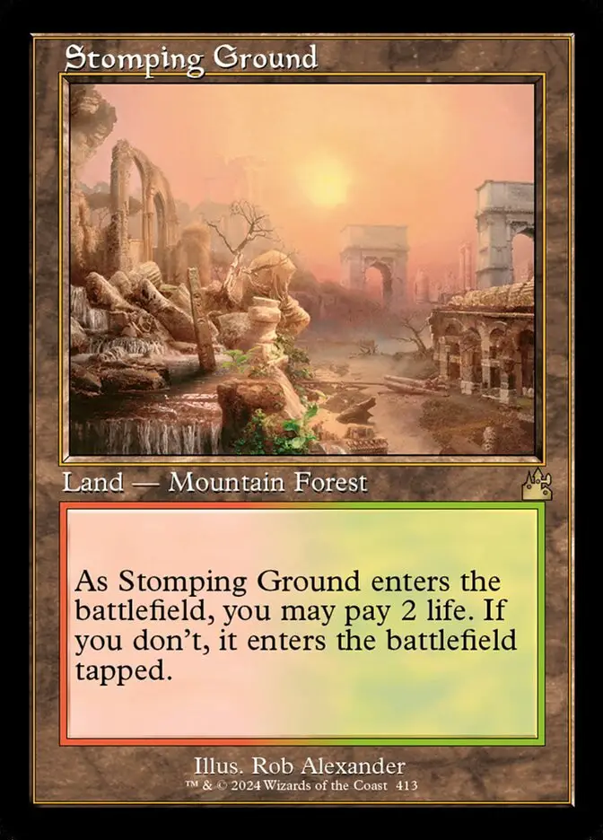 Stomping Ground • Land — Mountain Forest (Ravnica Remastered) - MTG Assist