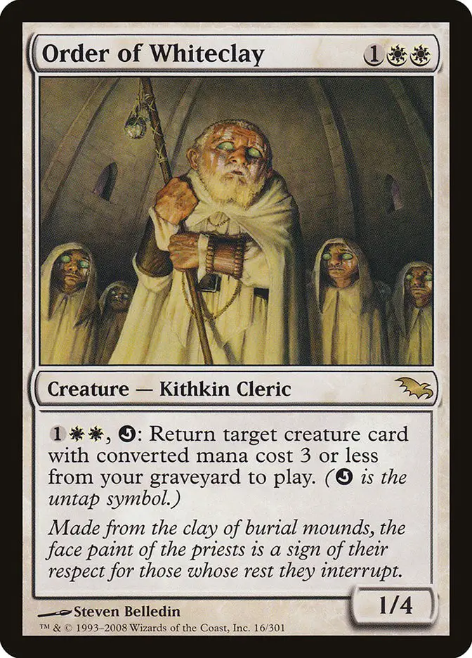 Order of Whiteclay • Creature — Kithkin Cleric (Shadowmoor) - MTG Assist